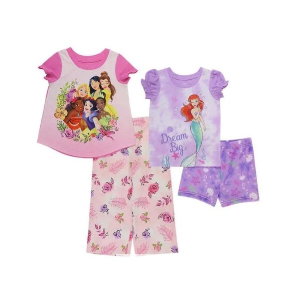 Disney | Pajamas | Disney Princess Pjs Childrens Pajamas Belle Rapunzel ...